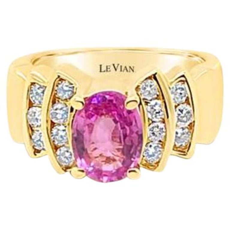 Grand Sample Sale Ring featuring Bubble Gum Pink Sapphire set in 18K ...