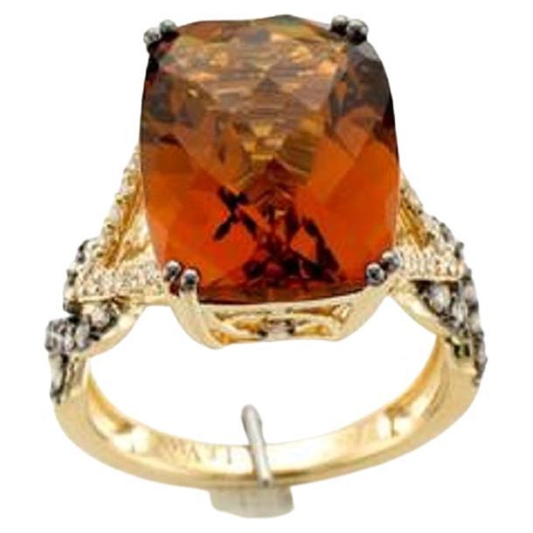 Grand Sample Sale Ring Featuring Caramel Quartz Chocolate Diamonds ...