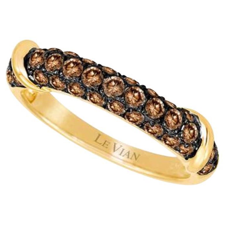 Grand Sample Sale Ring featuring Chocolate Diamonds set in 14K Honey ...