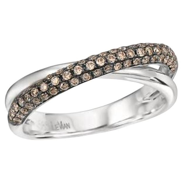 Grand Sample Sale Ring Featuring Chocolate Diamonds Set in 14K Vanilla ...