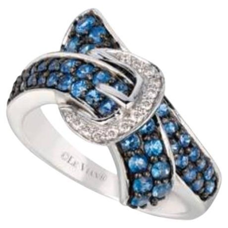 Grand Sample Sale Ring featuring Cornflower Sapphire Vanilla Diamonds ...