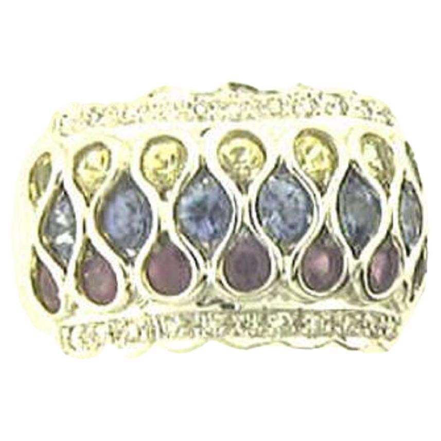 Grand Sample Sale Ring Featuring Cornflower Sapphire, Yellow Sapphire ...