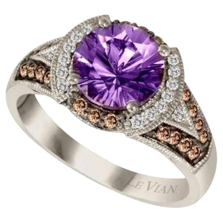 Grand Sample Sale Ring featuring Grape Amethyst Chocolate Diamonds ...