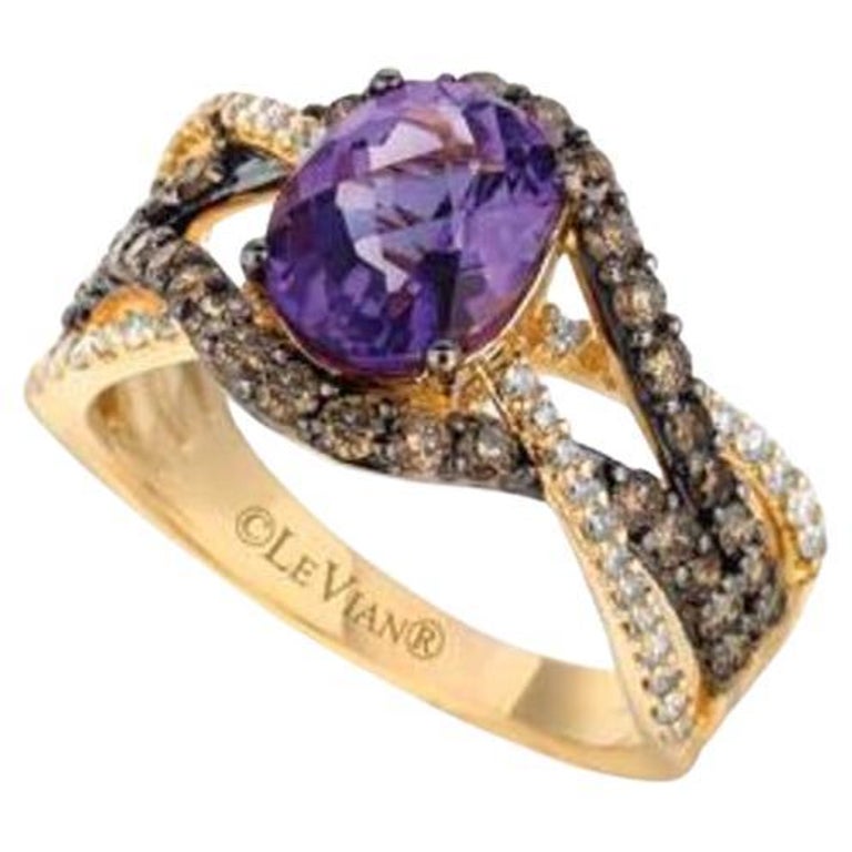 Grand Sample Sale Ring featuring Grape Amethyst Chocolate Diamonds ...