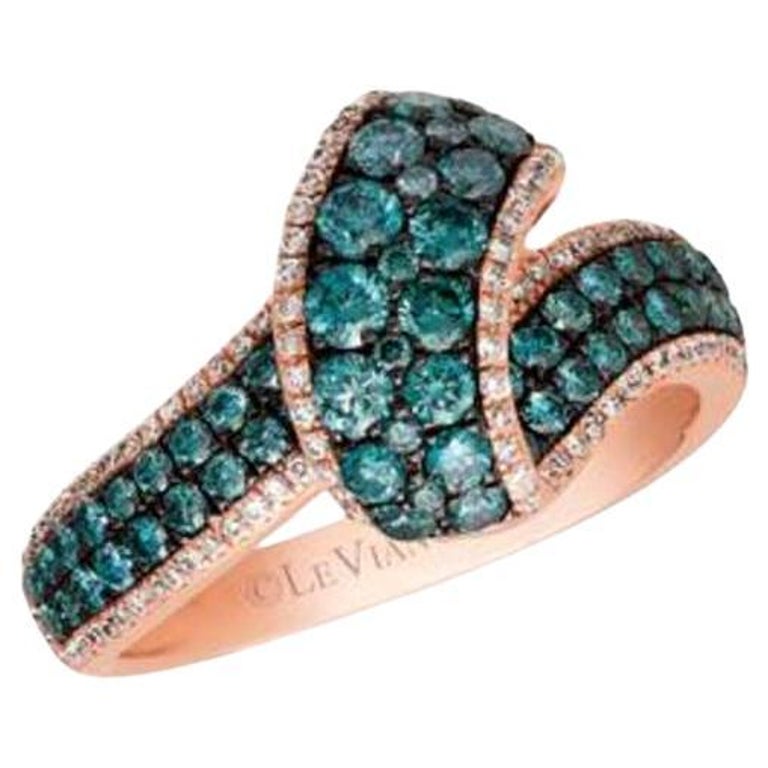 Grand Sample Sale Ring Featuring Iced Blue Diamonds, Vanilla Diamonds ...