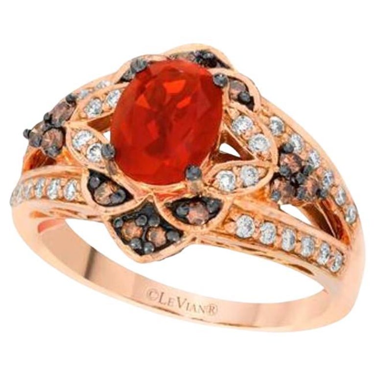 Grand Sample Sale Ring Featuring Neon Tangerine Fire Opal Chocolate ...
