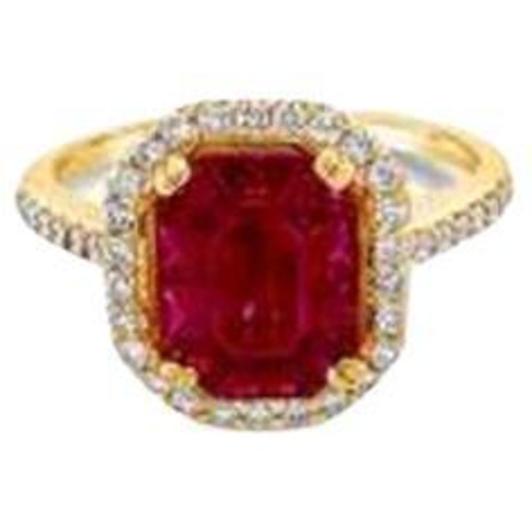 Grand Sample Sale Ring Featuring Passion Ruby Vanilla Diamonds Set in ...