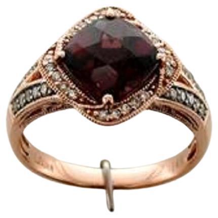 Grand Sample Sale Ring Featuring Raspberry Rhodolite Chocolate Diamonds ...