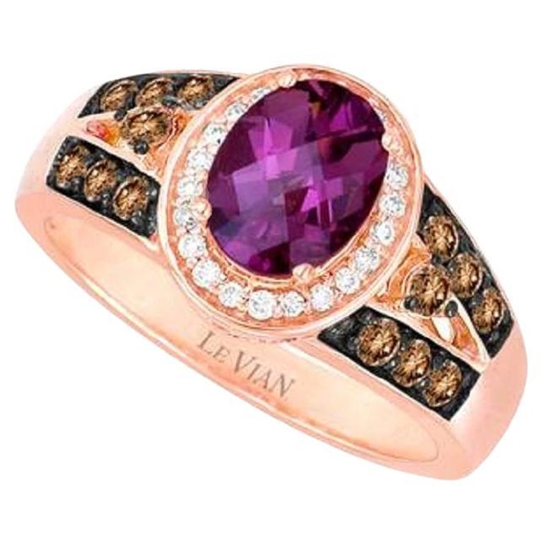 Grand Sample Sale Ring featuring Raspberry Rhodolite Chocolate Diamonds ...
