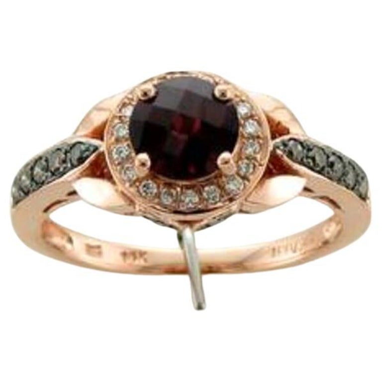 Grand Sample Sale Ring Featuring Raspberry Rhodolite Chocolate Diamonds ...