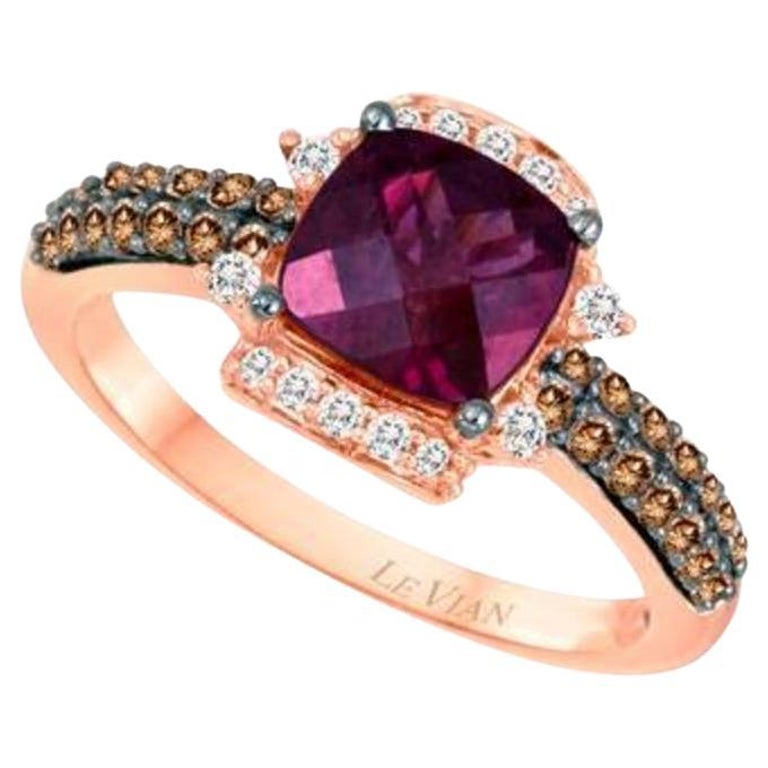 Grand Sample Sale Ring featuring Raspberry Rhodolite Vanilla Diamonds ...
