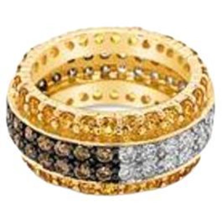 Grand Sample Sale Ring Featuring Yellow Sapphire Chocolate Diamonds ...
