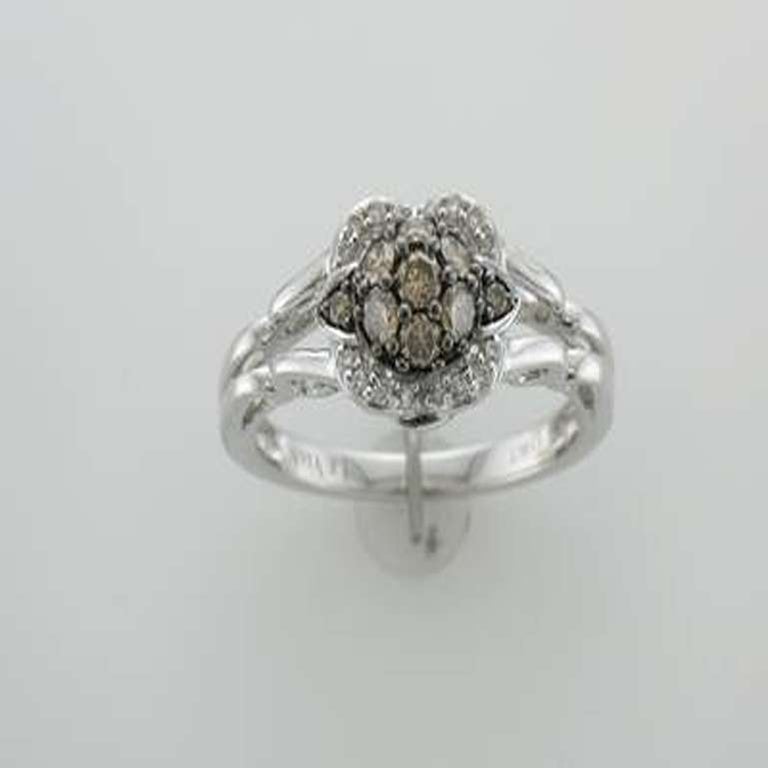Grand Sample Sale Ring w/ 1/3cts, Chocolate and 1/15cts, Vanilla ...