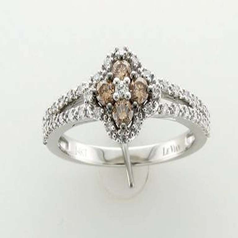 Grand Sample Sale Ring W/ 1/4cts Chocolate and 1/5cts Vanilla Diamonds ...