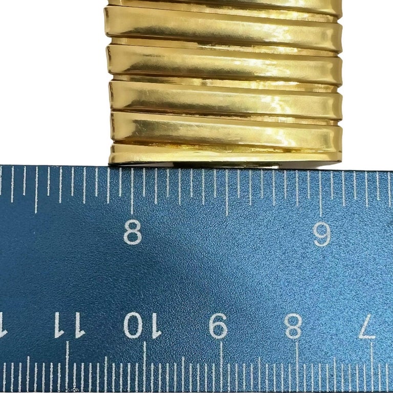 Grand Scale Italian Mid-20th Century 18k Gold Tubogas Choker For Sale ...