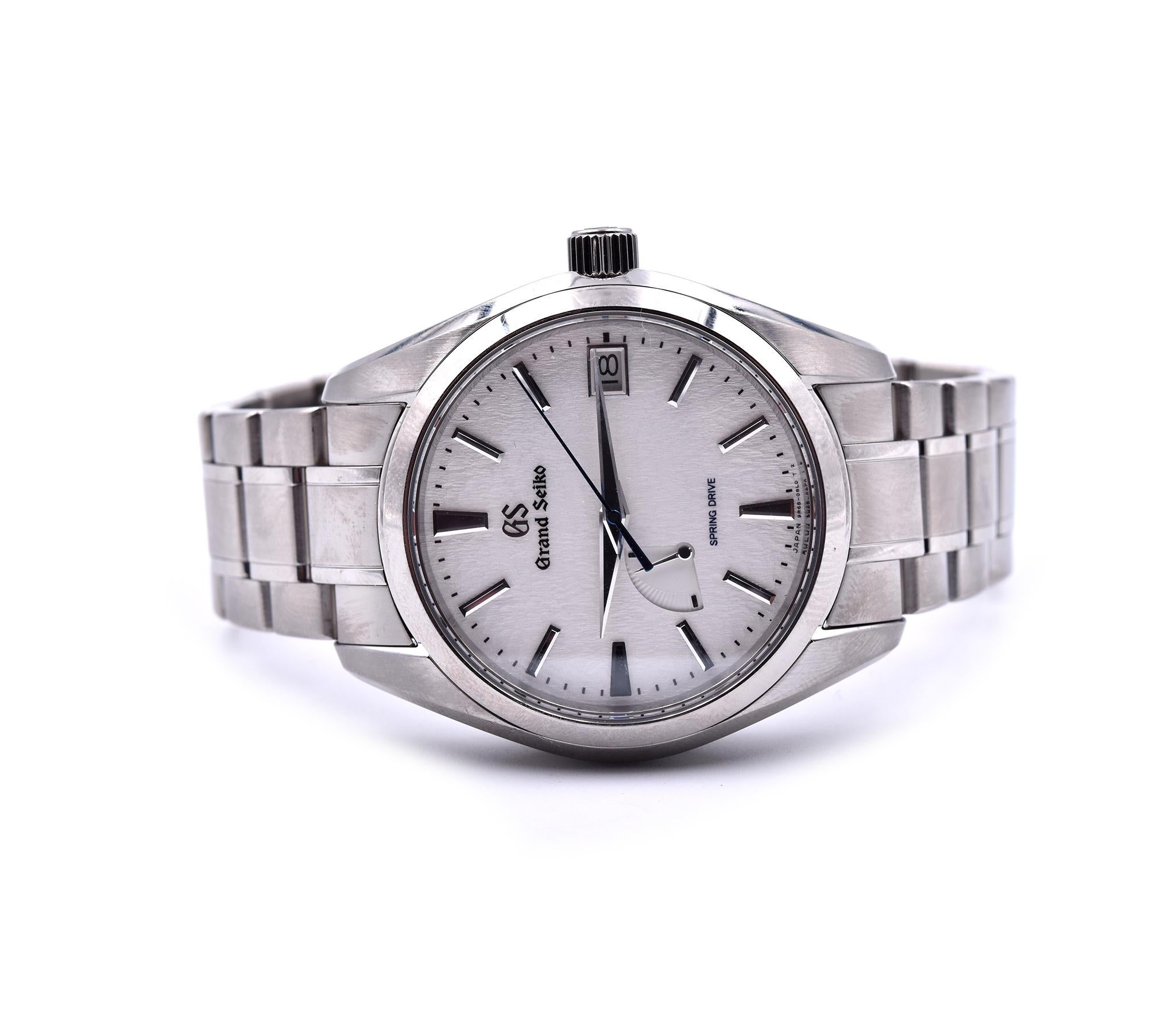 Grand Seiko Titanium Snowflake Dial Watch Ref. 9R65 at 1stDibs