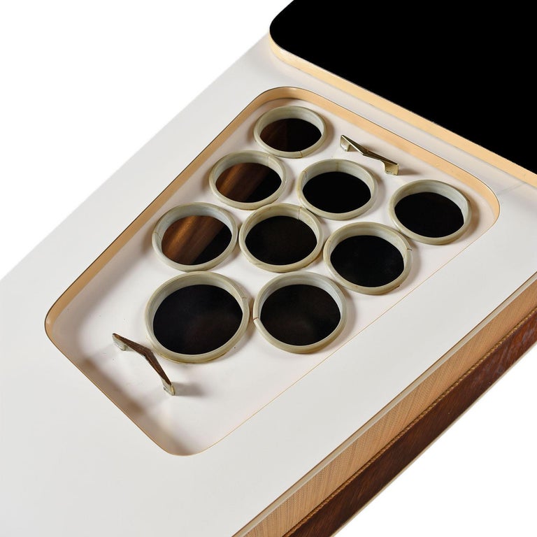 Grand Server Biomorphic Expandable Black Laminate Slide-Open Top Bar ...