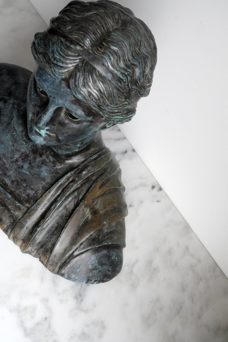 Grand Tour Bronze Bust of a Woman For Sale at 1stDibs