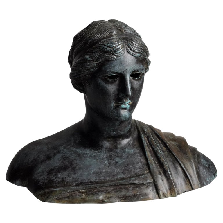 Grand Tour Bronze Bust of a Woman For Sale at 1stDibs
