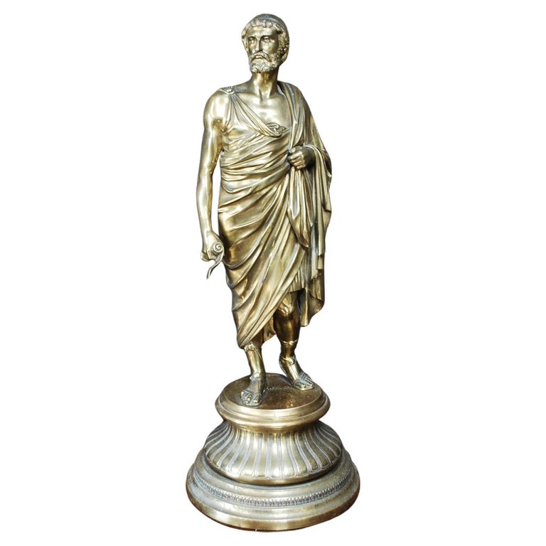 Grand Tour Gilt Bronze Roman Scholar For Sale at 1stDibs