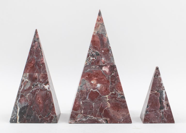 Grand Tour Manner Italian Jasper Pyramidal Jars For Sale at 1stDibs