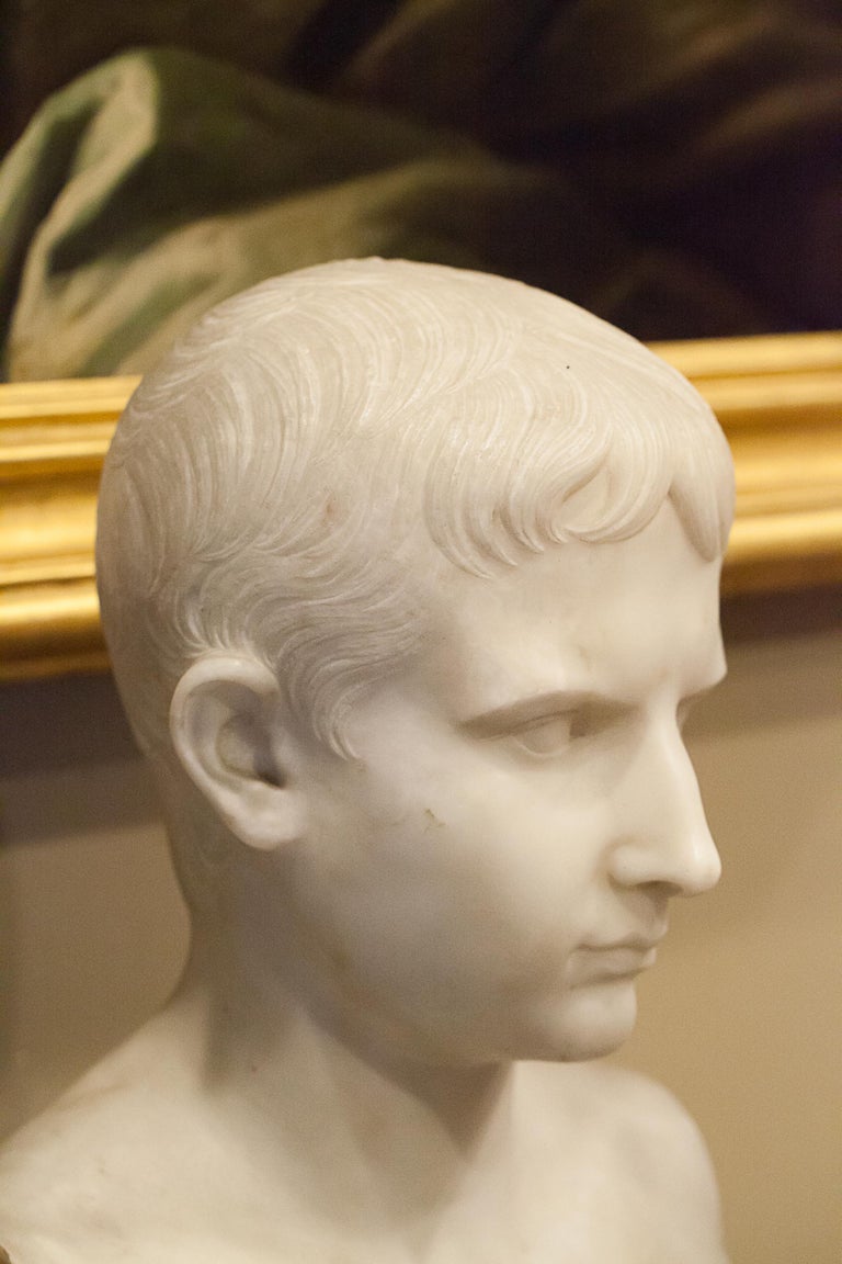 Grand Tour Marble Bust of Octavian 'Augustus Caesar' as a Boy, Italy ...