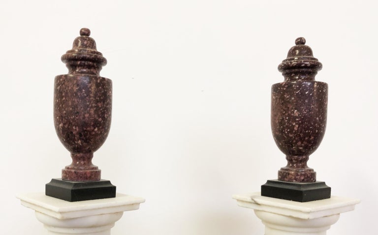 Grand Tour Pair of Rare and Precious Specimen Marble Red Breccia ...