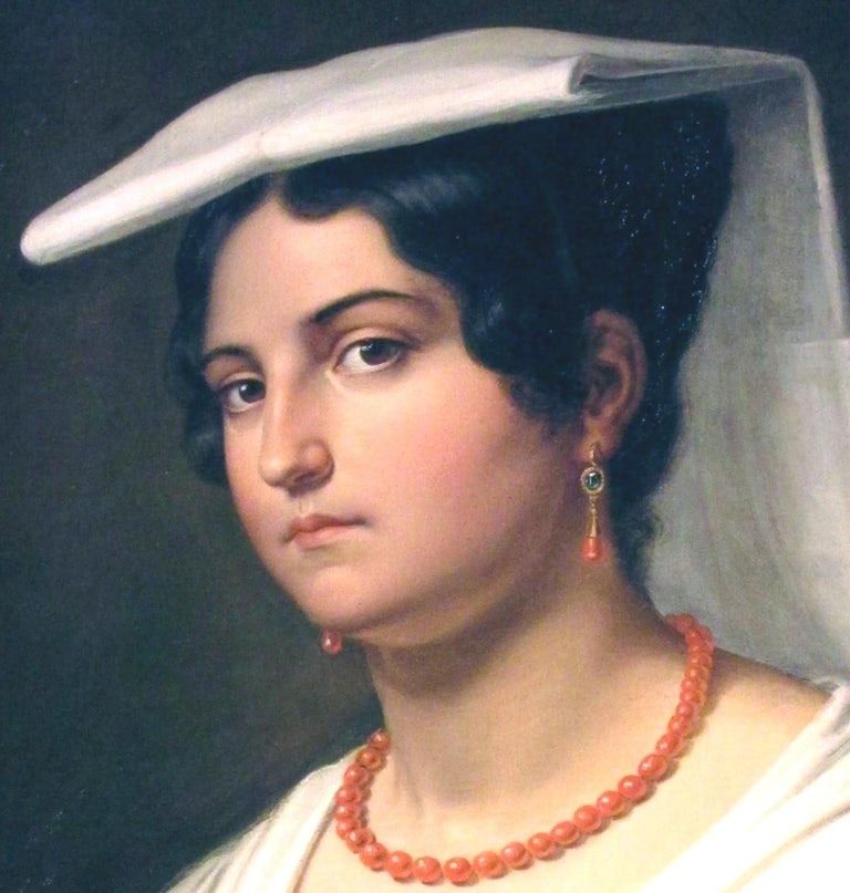 Grand Tour Portrait of Vittoria Caldoni by Friedrich Moosbrugger, Dated ...