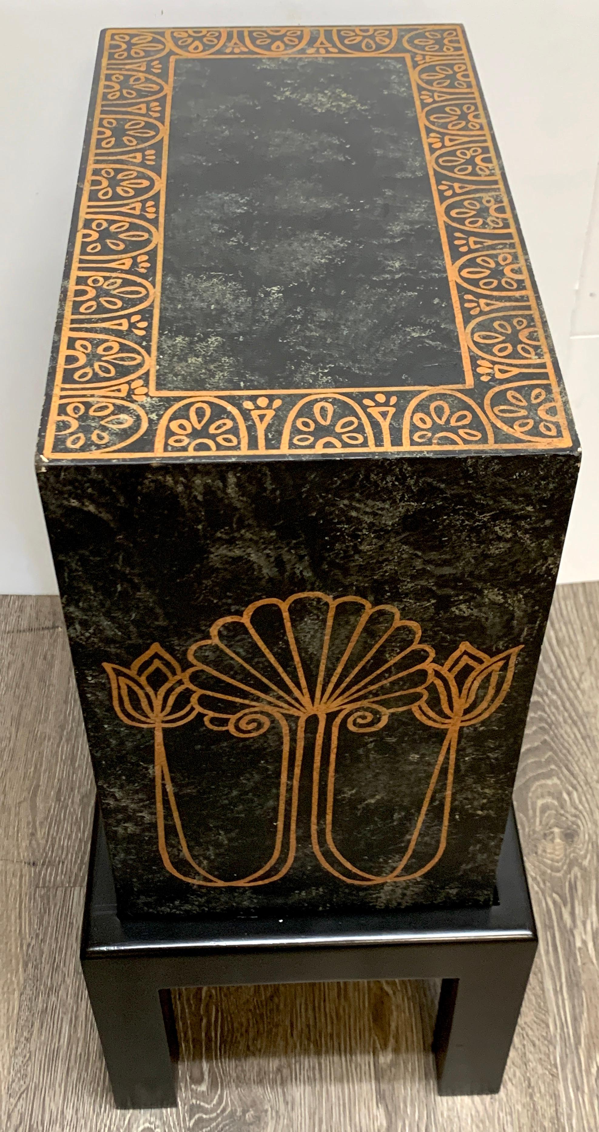 Grand Tour Style Polychromed Greek Motif Cabinet on Stand at 1stDibs