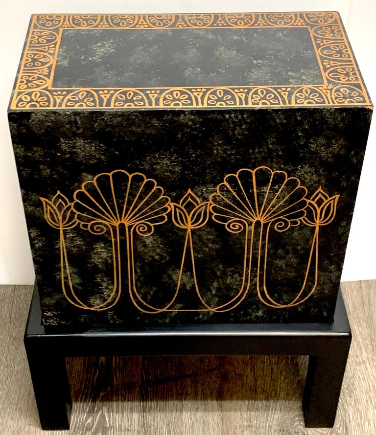 Grand Tour Style Polychromed Greek Motif Cabinet on Stand at 1stDibs