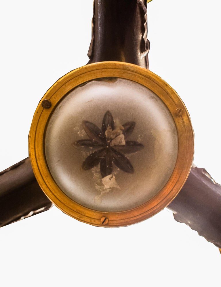 Grand Tour Style Two-Tone Bronze Chandelier For Sale at 1stDibs
