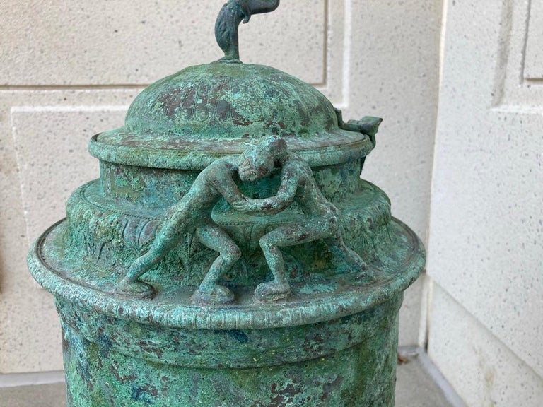 Grand Tour Verdigris Roman Bronze and Copper Stove after the Pompeii ...