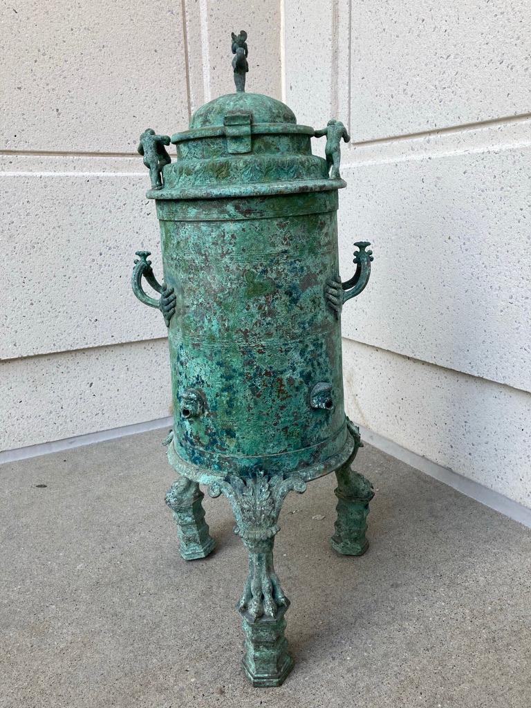 Grand Tour Verdigris Roman Bronze and Copper Stove after the Pompeii ...