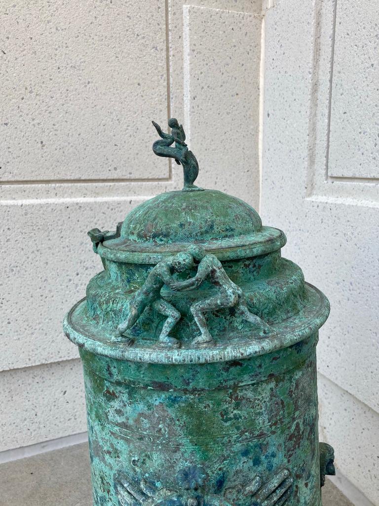 Grand Tour Verdigris Roman Bronze and Copper Stove after the Pompeii ...