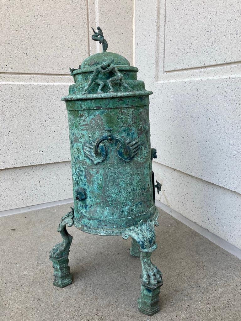 Grand Tour Verdigris Roman Bronze and Copper Stove after the Pompeii ...