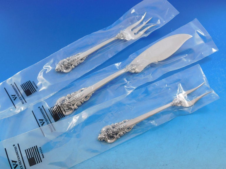 Grande Baroque by Wallace Sterling Silver Flatware Set Service 92 Pc ...