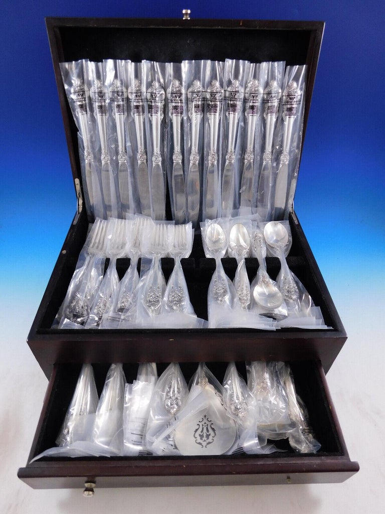 Grande Baroque by Wallace Sterling Silver Flatware Set Service 92 Pc ...