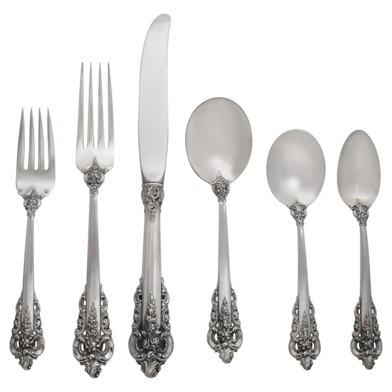 "Grande Baroque" Sterling Silver Flatware Set by Wallace, Patented in ...