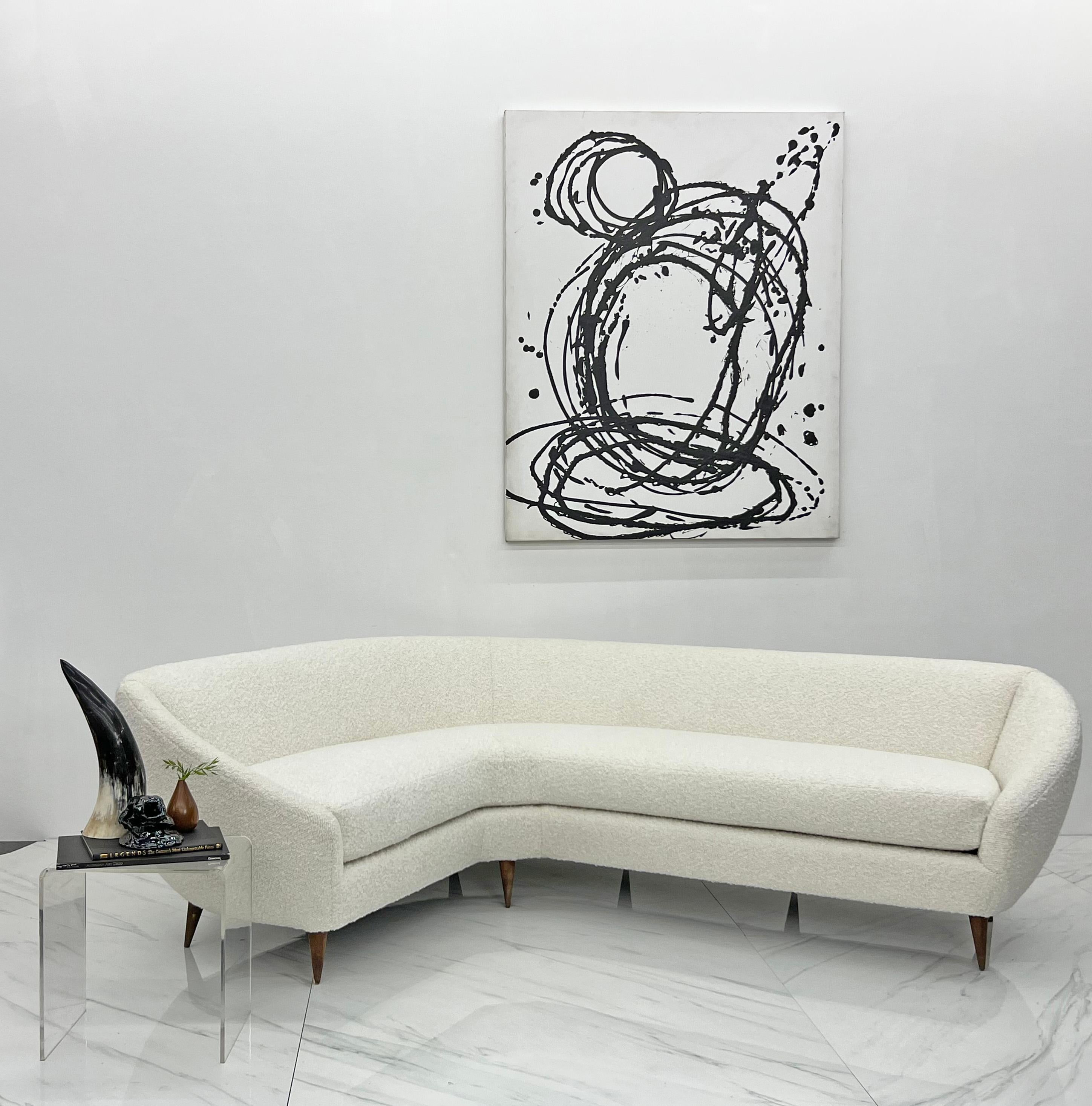Grande Divano Curvo Boomerang Sofa, Gio Ponti, C. 1950 For Sale at 1stDibs