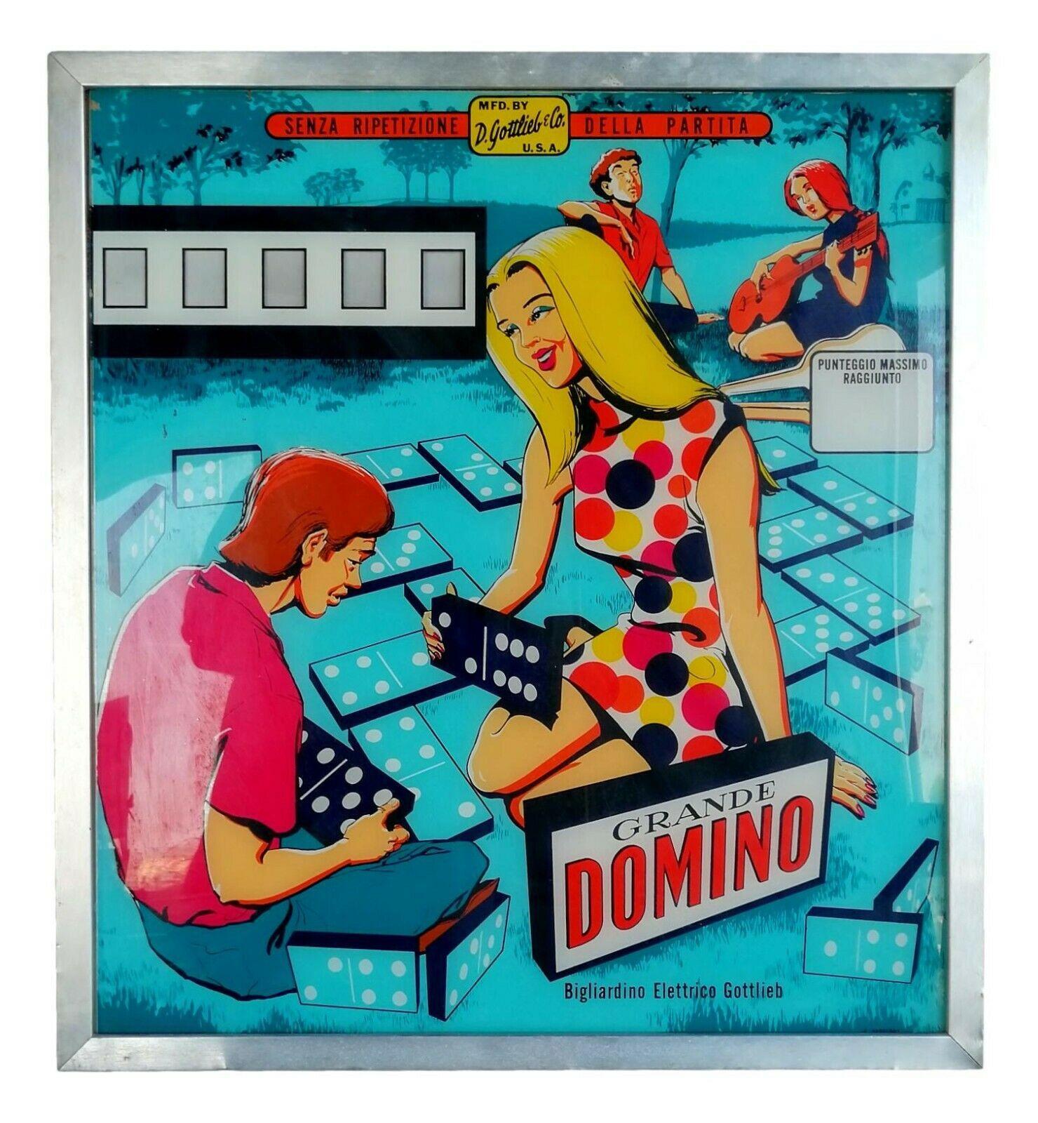 "Grande Domino" Pinball Board Design Ed Krynsky for Gottlieb's, 1968 at ...