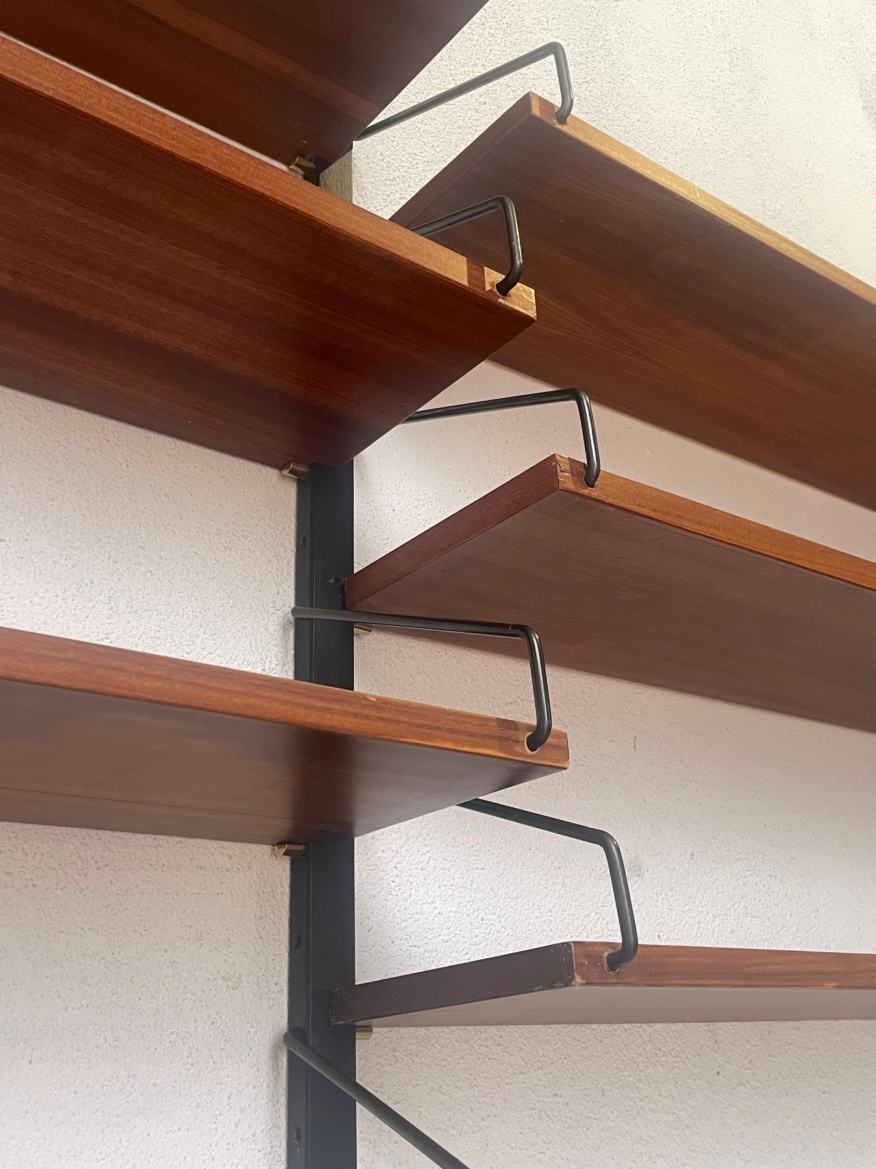 Large 1960s hanging bookcase branded Fraber (Italy) For Sale at 1stDibs