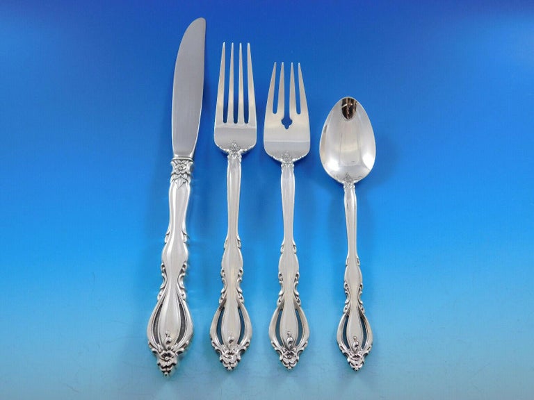 Grande Regency by International Sterling Silver Flatware Set 12 Service ...