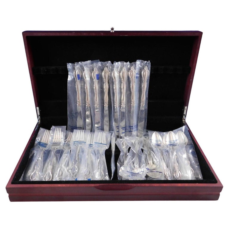 Grande Regency by International Sterling Silver Cutlery Set 8 Service ...