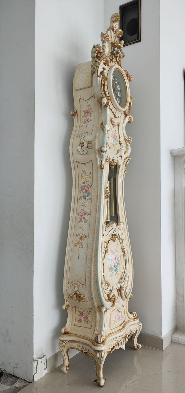 Grandfather Clock Venetian Rococo Style For Sale at 1stDibs