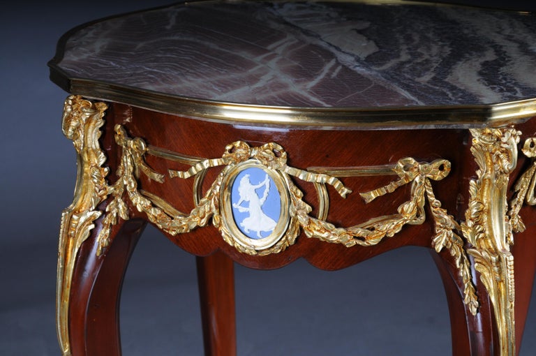Grandiose Side Table with Bronze Louis XV Marble Beech Wood For Sale at ...