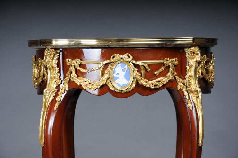 Grandiose Side Table with Bronze Louis XV Marble Beech Wood For Sale at ...