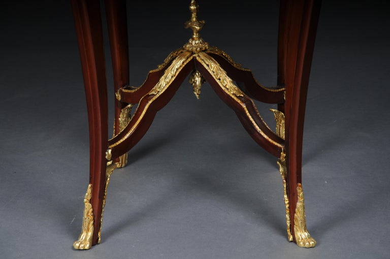 Grandiose Side Table with Bronze Louis XV Marble Beech Wood For Sale at ...