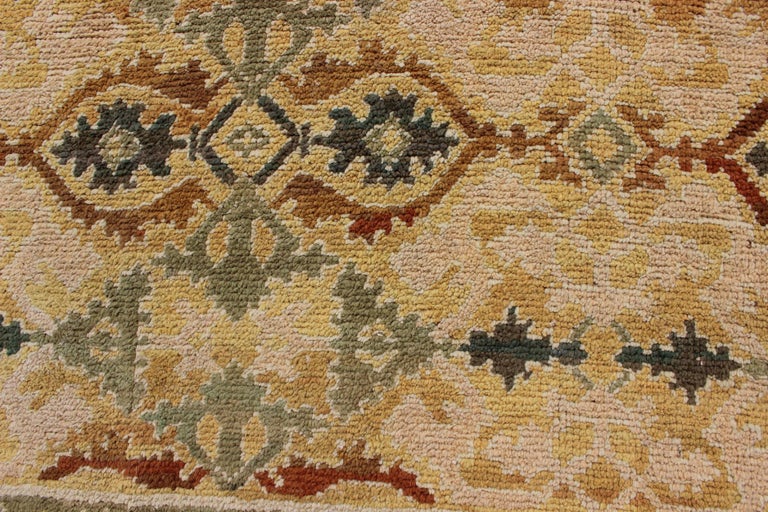 Grandiose Spanish Rug in Gold, Yellow, Green and Raffia Colors For Sale ...