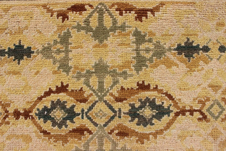 Grandiose Spanish Rug in Gold, Yellow, Green and Raffia Colors For Sale ...