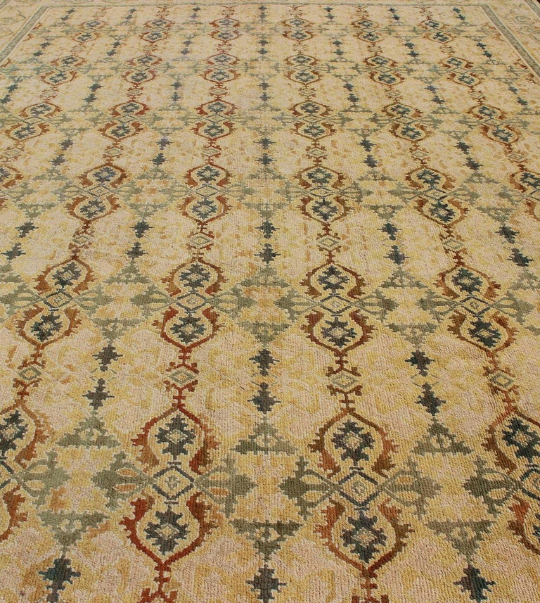 Grandiose Spanish Rug in Gold, Yellow, Green and Raffia Colors For Sale ...